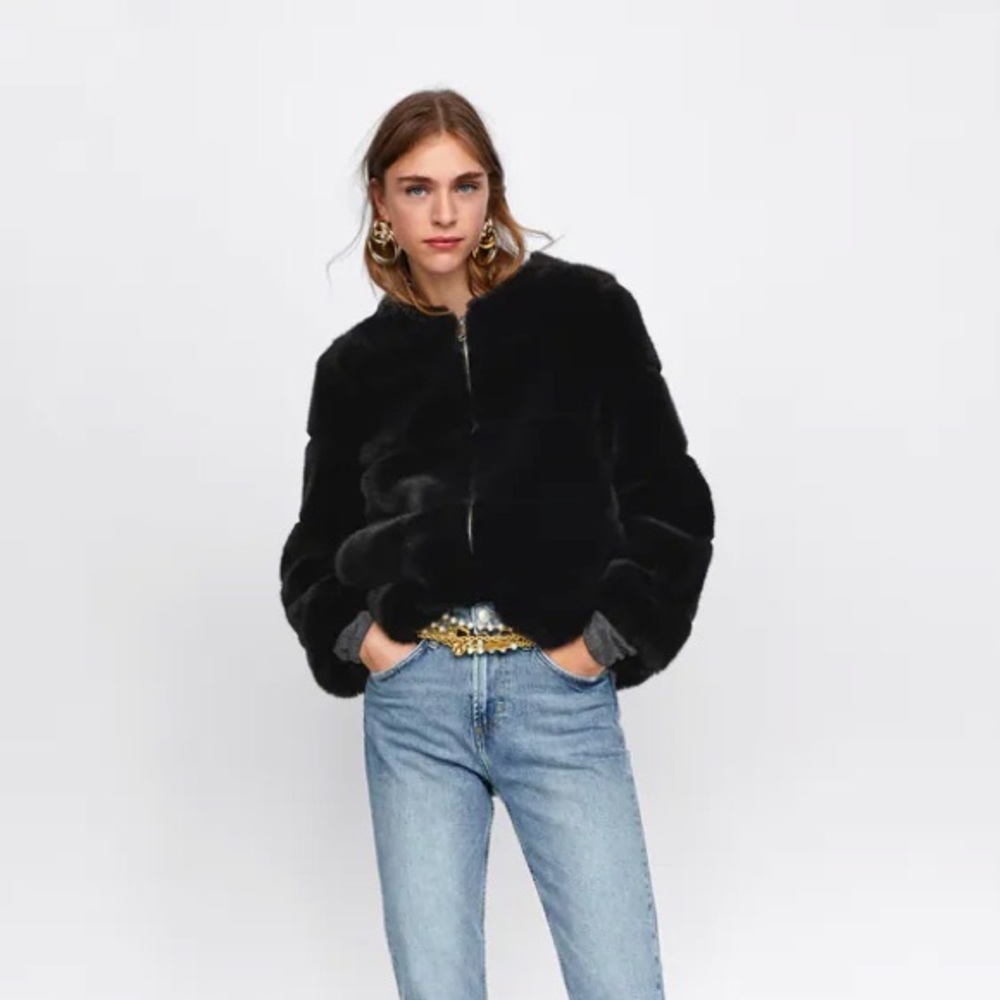 Zara Faux Fur Jacket - Gem